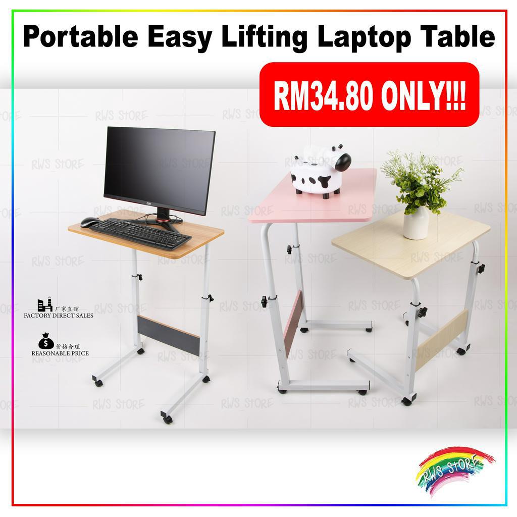 Portable Easy Lifting Laptop Table Computer Desk Height Adjustable with ...