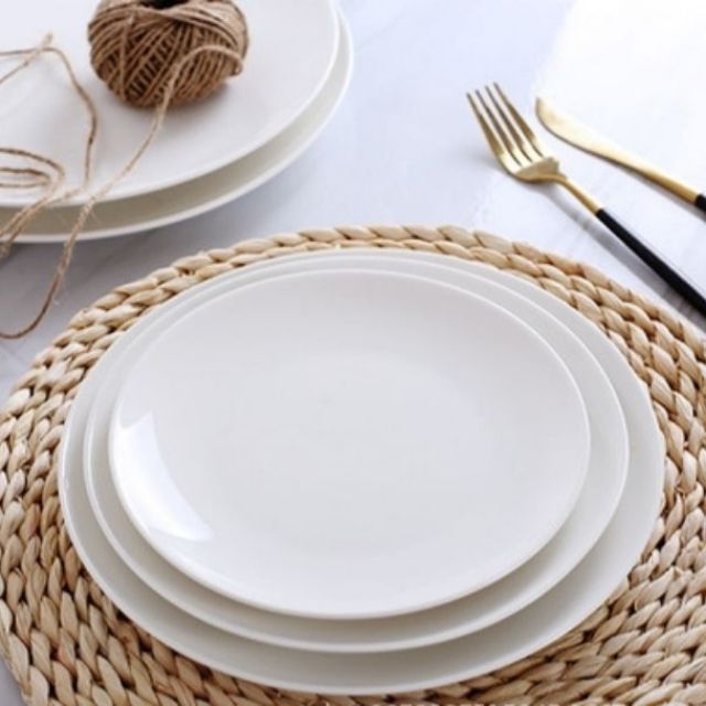Porcelain Dinner Plate 6"-10" KFC Round Shallow Plate Set Food Dish ...