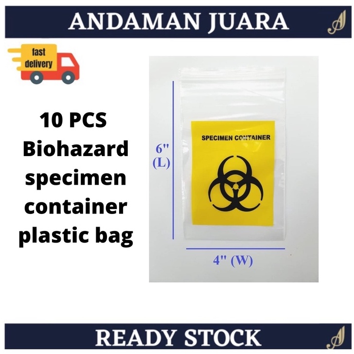 Biohazard specimen plastic bag zip lock 10 pcs | Shopee Malaysia