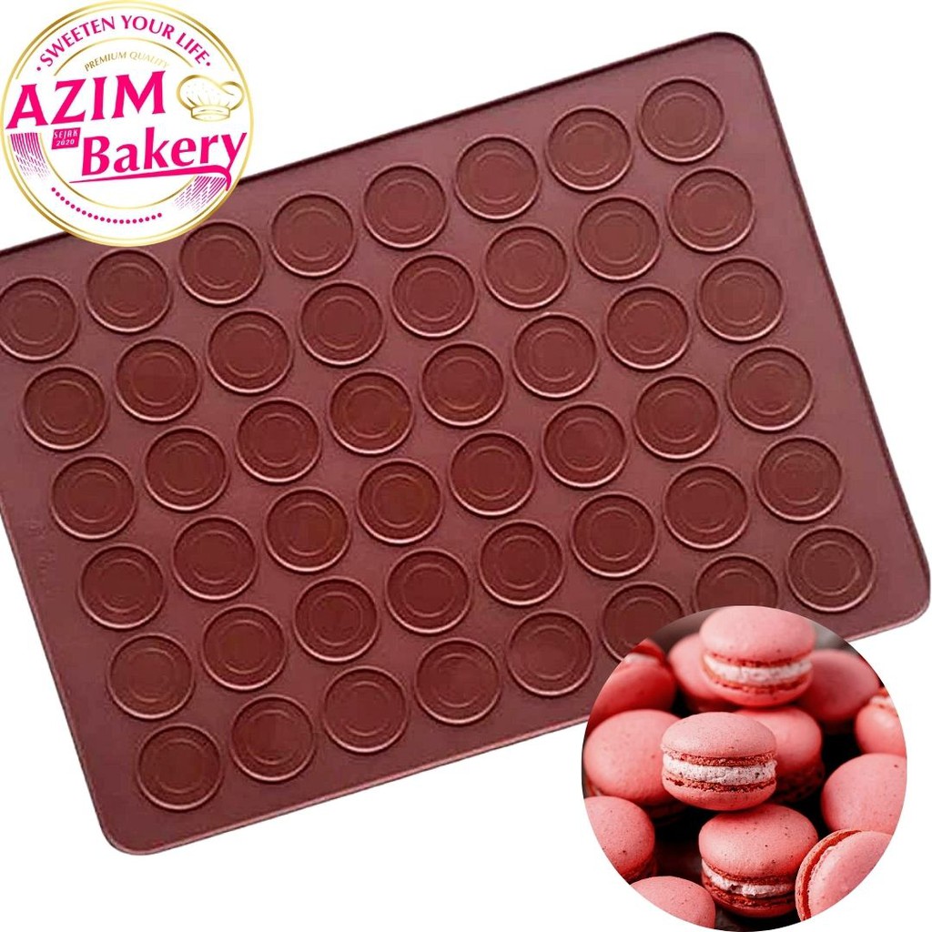 Acuan Macaron | 48 Cavity Macaron Mat | Macaron Baking Sheet Mat ...