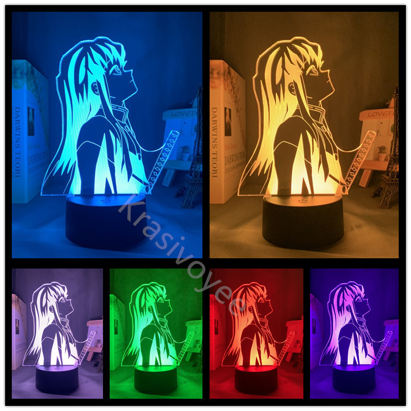 Demon Slayer Night Light Kimetsu no Yaiba Colors Changing Touch Remote ...