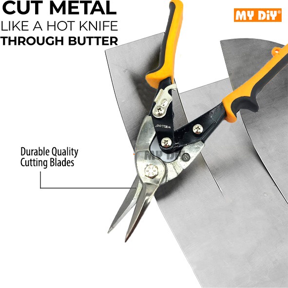 10" WELLOO Aviation Tin Snip Cutter Straight Cut Plier Gunting Pemotong ...