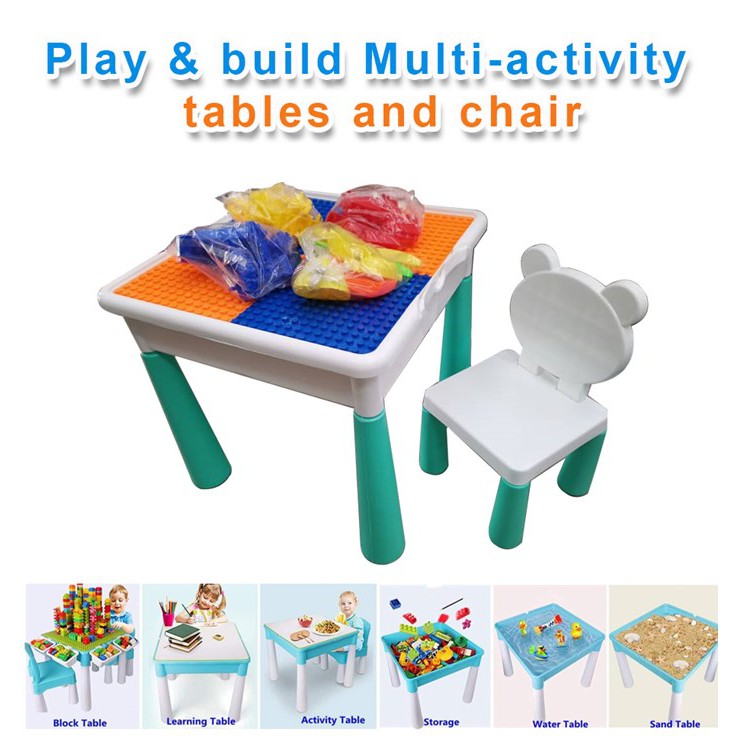 Play & Build multi-activity Table ( meja lego dan kerusi) (001IV ...