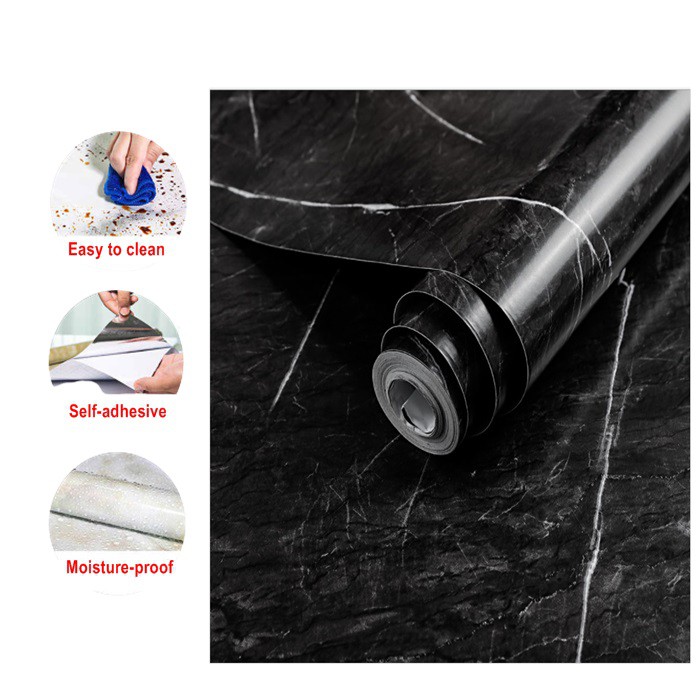 PVC Marble Wallpaper Waterproof Self Adhesive 60cmx5meter | Shopee Malaysia