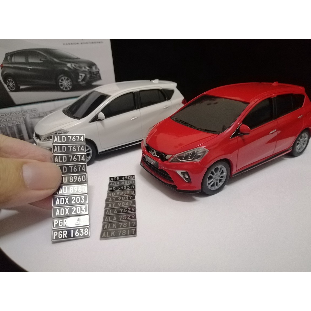 [PRE-0RDER] DIY Custom Made Metal Car Plate Number (For Toy Car ...