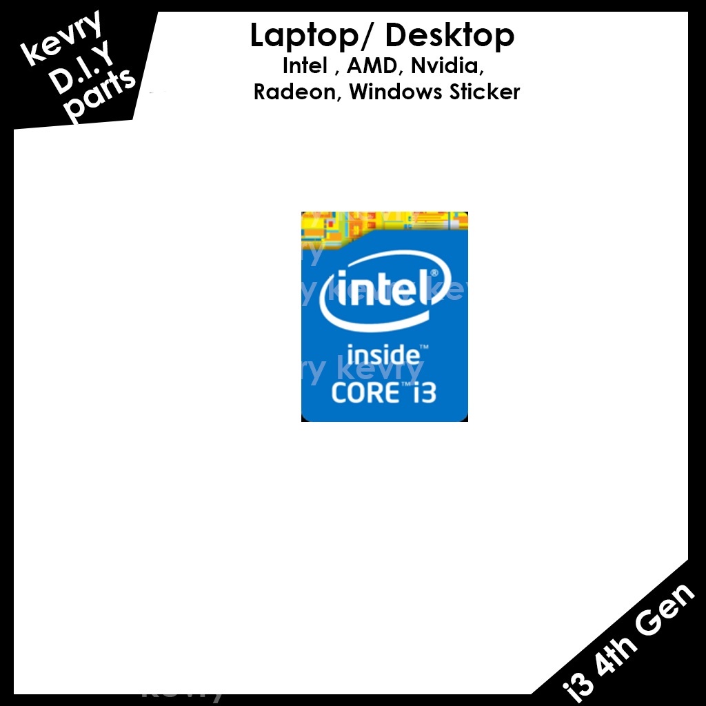 Intel i3 i5 i7 Sticker Core I9 I7 2nd Gen, 3rd Gen, 4rd Gen Sliver ...