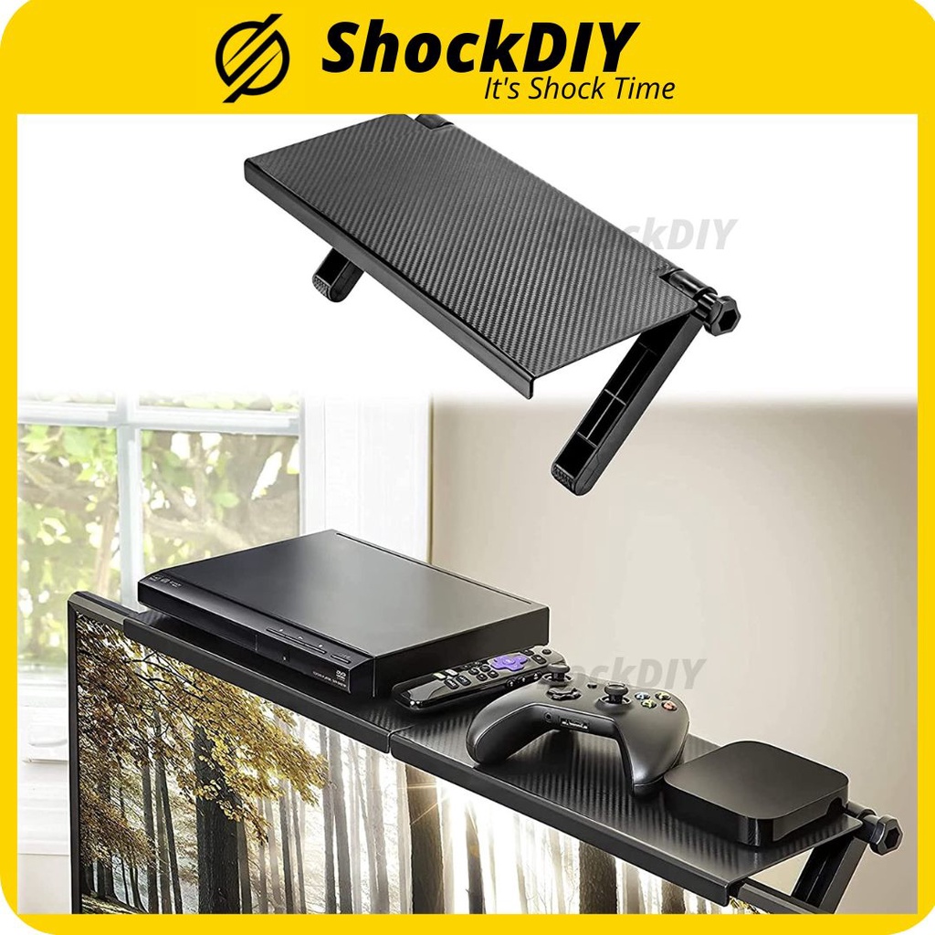 Modem Rack Universal Monitor Clip Desk Adjustable Router Rack Shelf ...