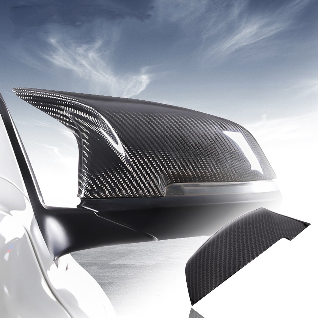 1 Pair Carbon Fiber Car Rear View Mirror Cover Cap For Bmw F20 F22 F30 ...