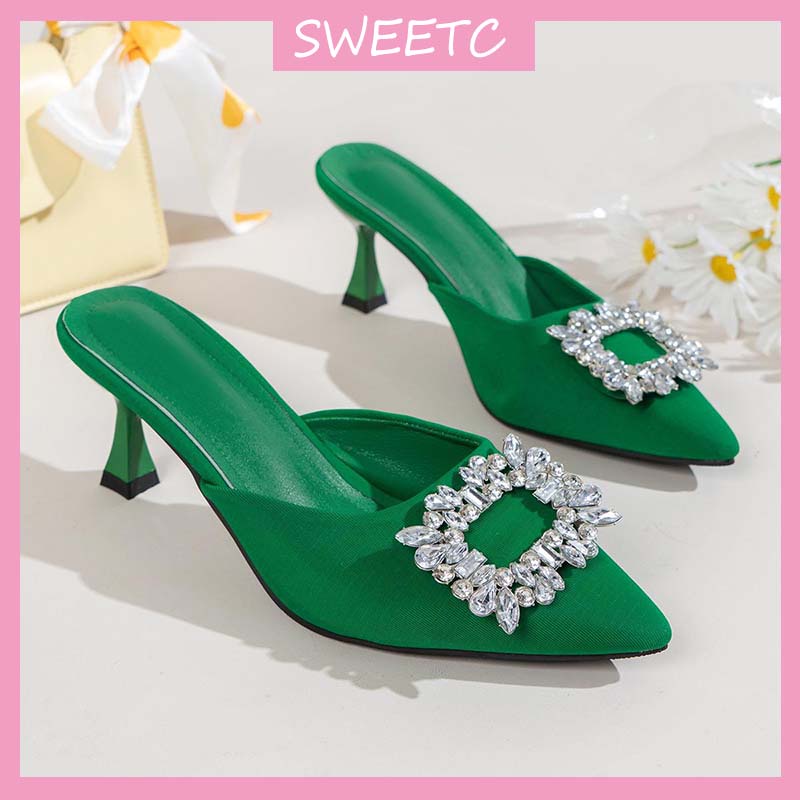 SWEETC Kasut raya perempuan Raya Heels 2024 kasut tinggi Plus Size 43 ...