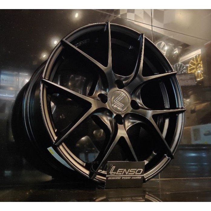NEW RIM ORIGINAL LENSO JAGER DYNA 15 16 17 4X100 4X114.3 5X112 5X114.3 SATIN BLACK | Shopee Malaysia