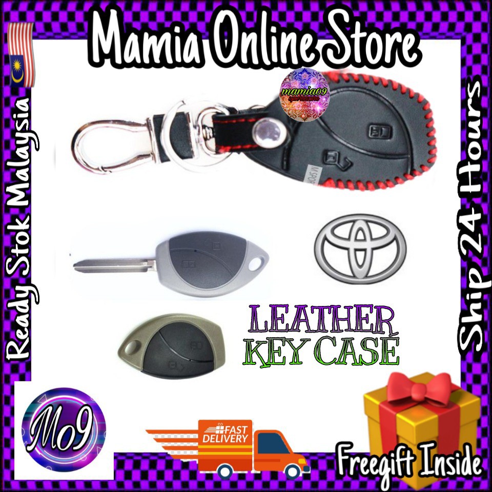 LEATHER CAR KEY REMOTE CONTROL COVER CASE KEYLESS / WITH KEY @ SARUNG ...