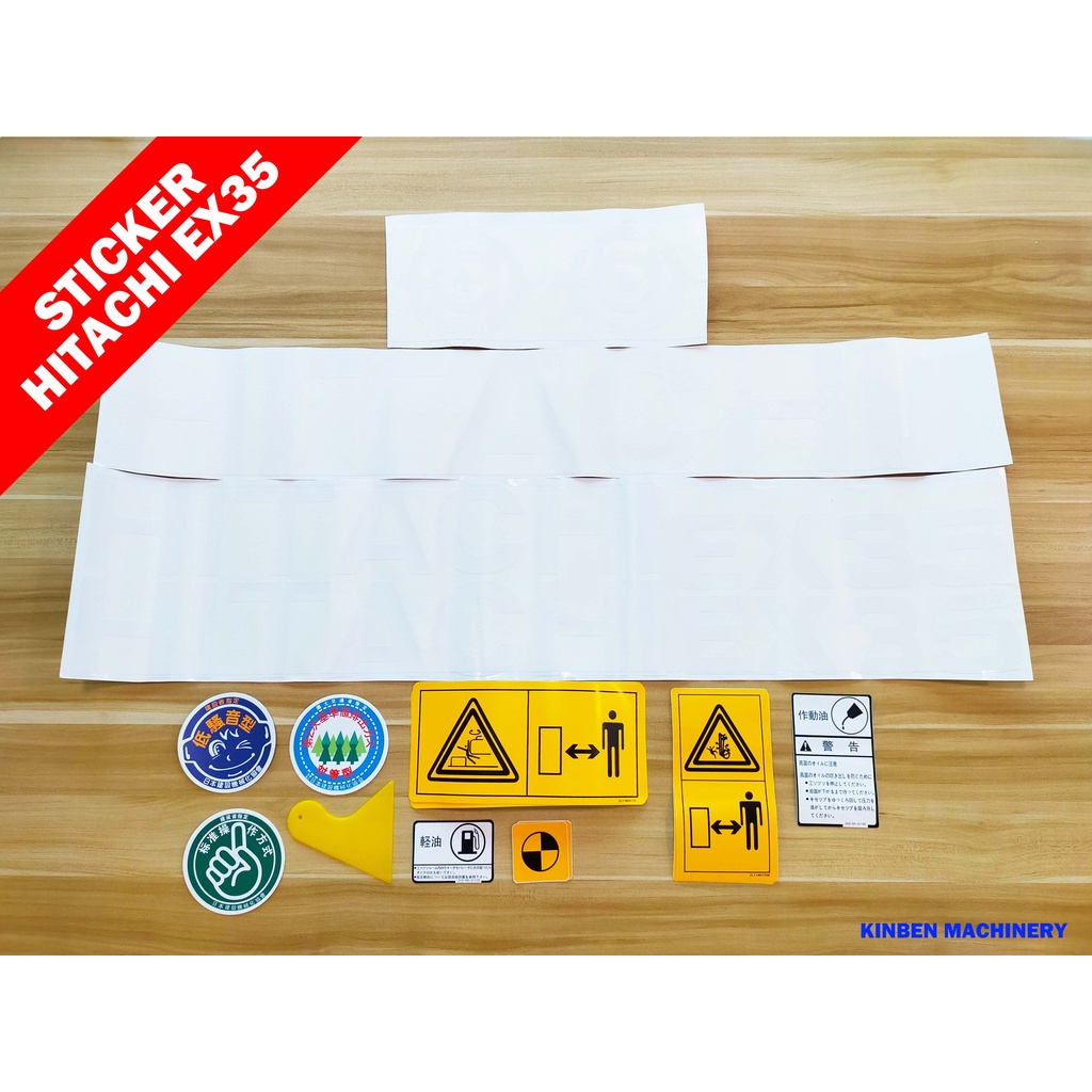 [ORI] Excavator HITACHI EX35 EX35-1 EX35-2 EX35-3 EX35-5 Sticker Set ...