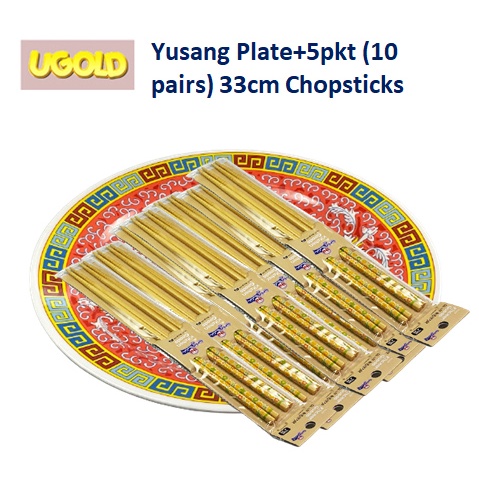 16" Longevity Melamine Big Plate | Yee Sang Plate | Yu Sang Plate | 16 ...