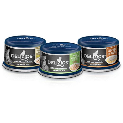 DELIZIOS WET CAT FOOD / CANNED 8OG | Shopee Malaysia