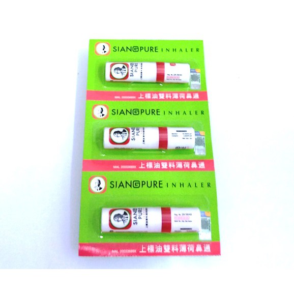3 Tube x Siang Pure Inhaler 2in1 2ml 100% Original with MAL20033689X ...