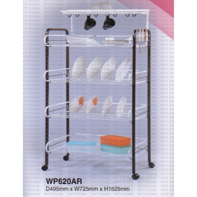 TKTT 3V New Plate Rack Powder Coating Dish Drainer Rack Dishes Rack ...