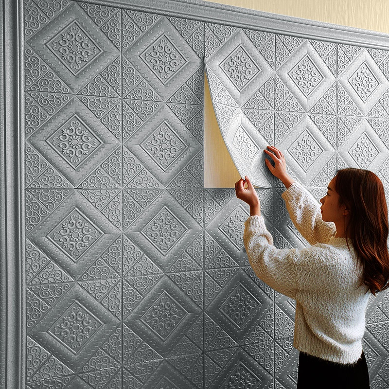 Ceiling 3D waterproof foam wall indoor and outdoor self-adhesive self ...