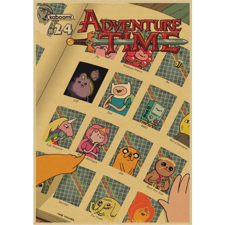 American TV animation Adventure Time with Finn and Ja poster kraft ...