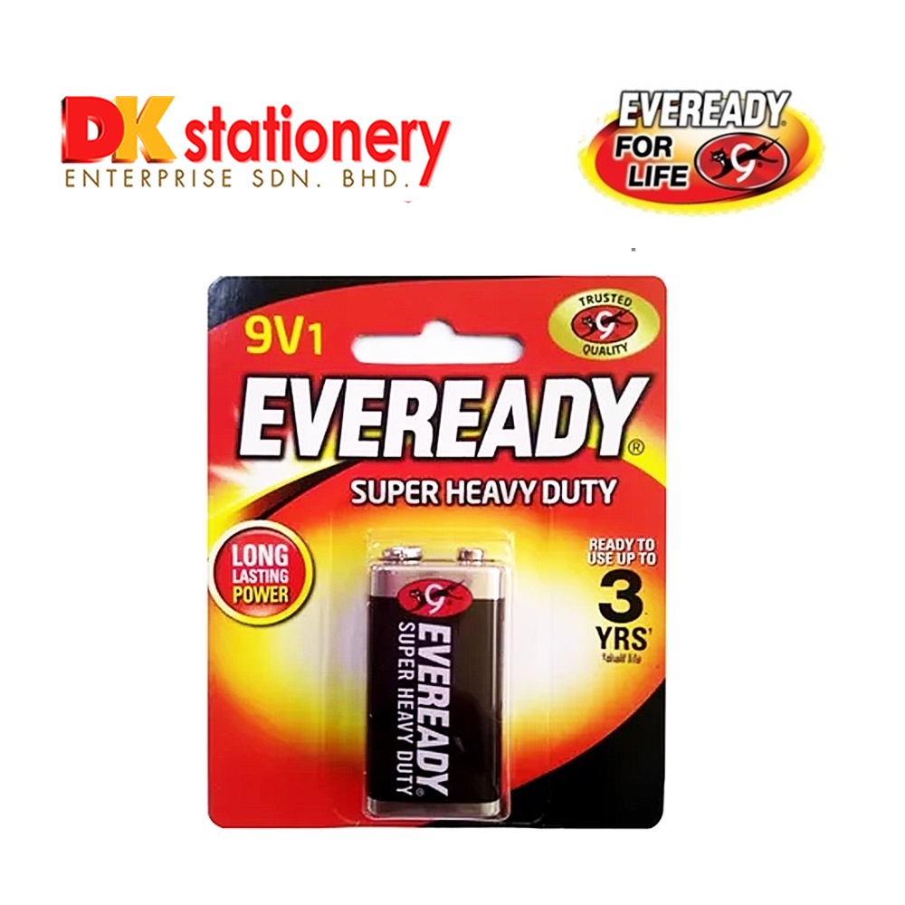 Eveready 9V1 (6F22) Battery | Shopee Malaysia