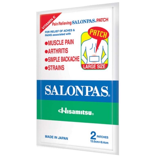 SALONPAS PATCH large sizes ( 13 cm X 8.4 cm X 2 patches ) | Shopee Malaysia