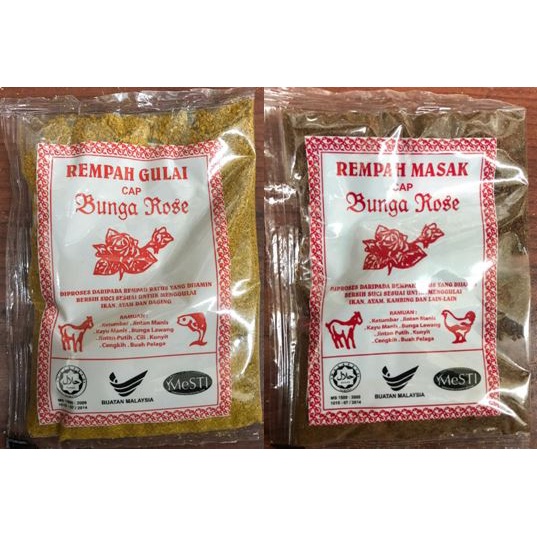 Rempah Masak/Gulai Cap Bunga Ros 15gm | Shopee Malaysia