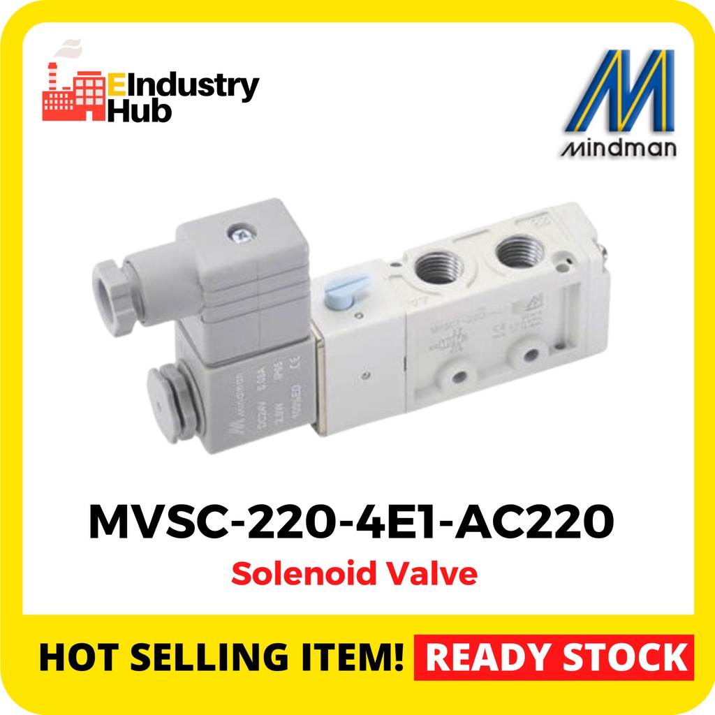 MVSC-220-4E1 AC220 Solenoid Valve (MINDMAN brand) | Shopee Malaysia
