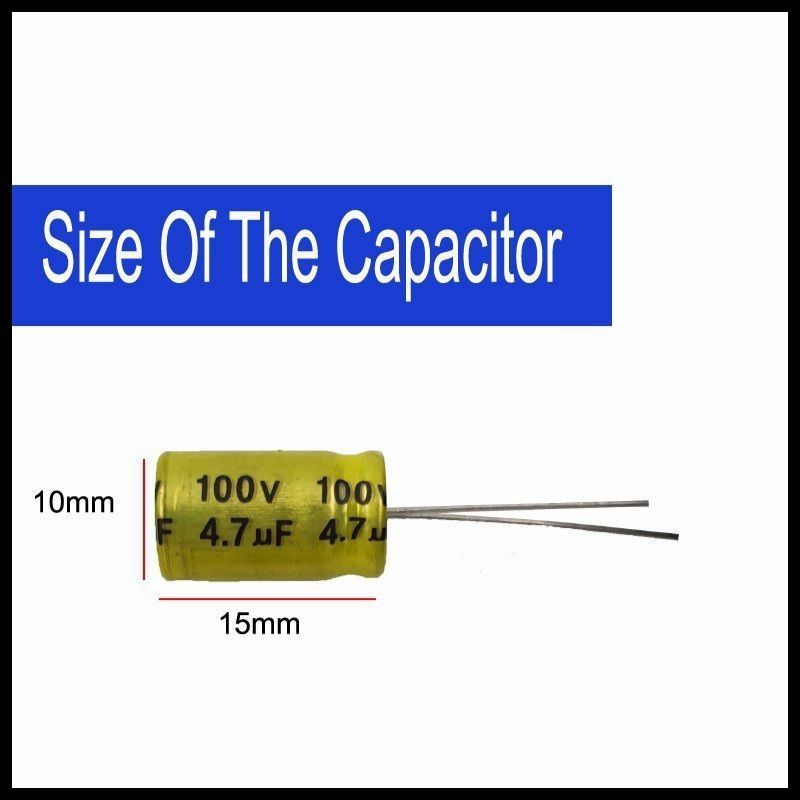 (100pcs) Capasitor 4.7UF 100V/ ELNA Electrolytic Capacitor NP 100V 4 ...