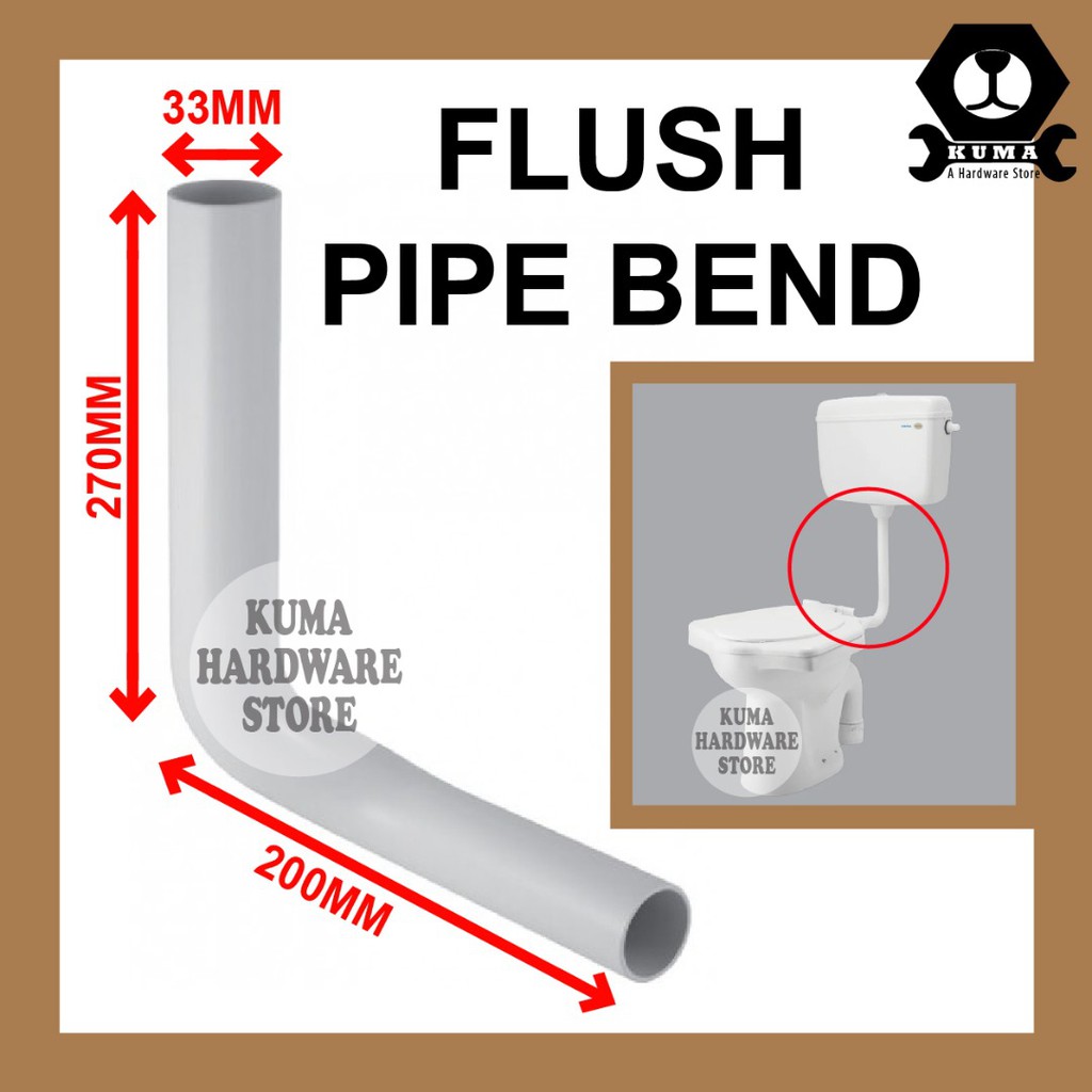 FLUSH PIPE BEND 40MM WHITE [ L SHAPE ] | Shopee Malaysia