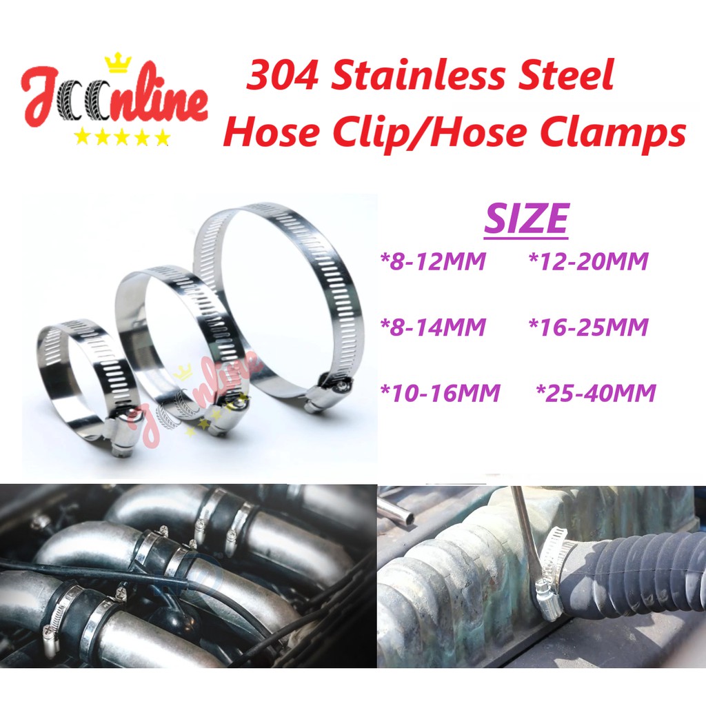 HIGH QUALITY 304 STAINLESS STEEL HOSE CLAMP HOSE CLIP HOSE CLAMP ...