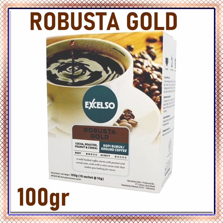 Robusta GOLD EXCELSO coffee 100gr robusta coffee cocoa roasted peanut ...