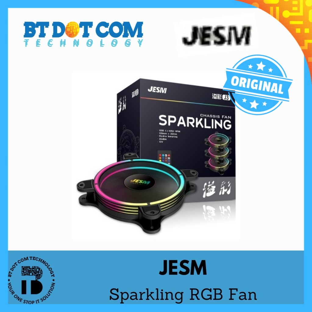 BTDC Aigo JESM J3 sPARKLING 120MM RGB Fan 3pcs | Shopee Malaysia