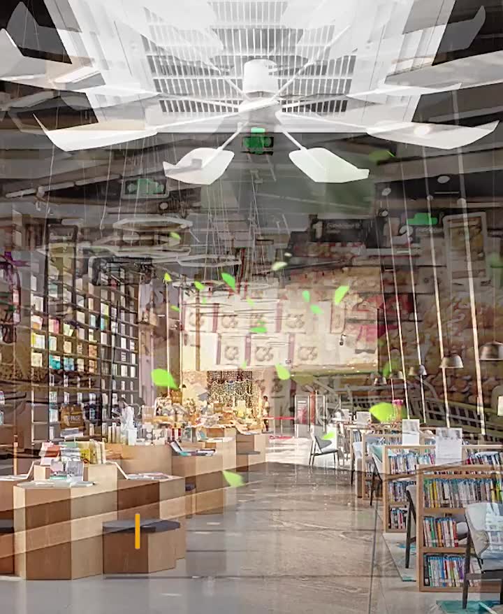 Anti-drop Aircond Guide Fan Cassette Aircon Central Fan 360° Aircond ...