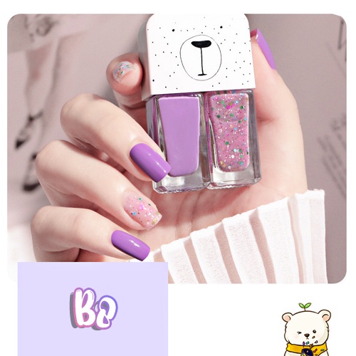 READY STOCK BC Nail Polish 2 in 1 Qutex Sparkling Glitter Wedding Art ...