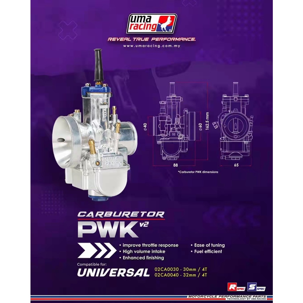 UMA RACING CARBURETOR PWK UNIVERSAL | Shopee Malaysia