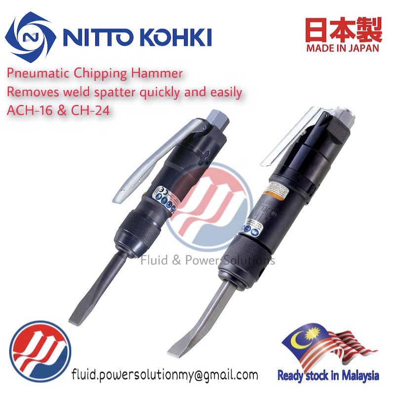 Genuine "Nitto Kohki" ACH-16 & CH-24 Pneumatic Chipping Hammer, Air ...