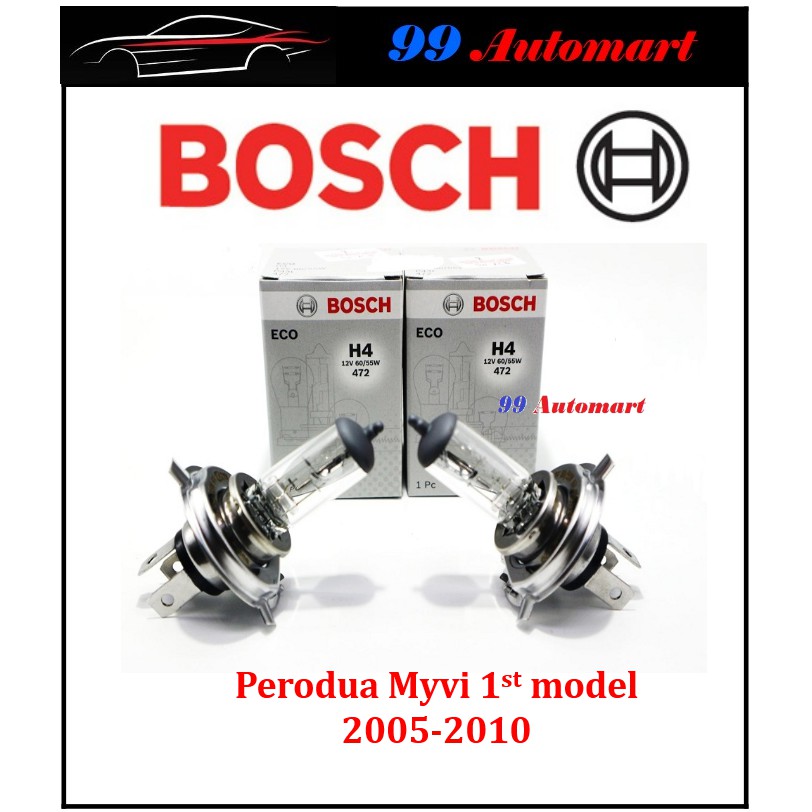 2 PC Bosch Perodua Myvi ( 1st Gen )Headlamp HeadLight Light Bulb year ...
