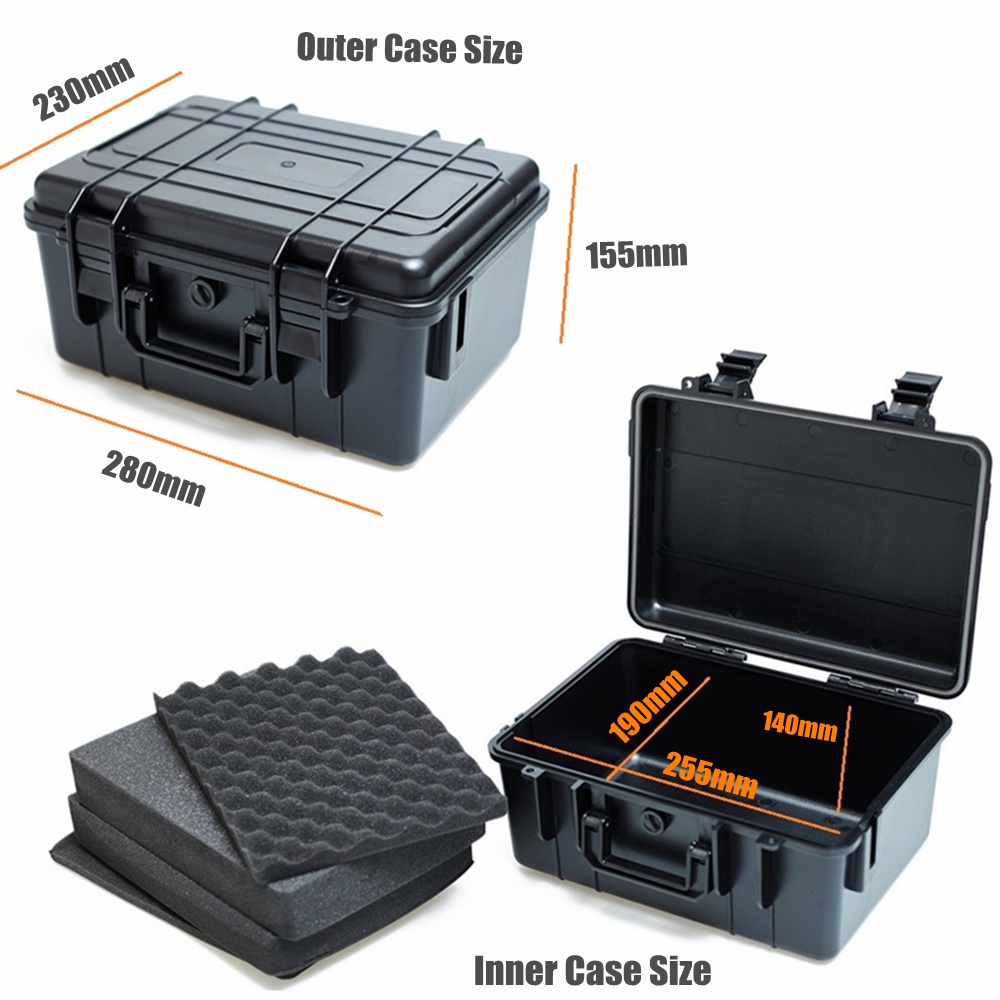 Large Size Tool Box Waterproof Impact Resistant Safety Case Suitcase ...