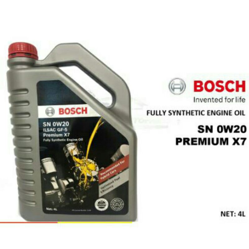 Engine oil 4L BOSCH SN 0W20 FULLY SYNTHETIC ILSAC GF-5 Premium X7 👍👍👍 | Shopee Malaysia