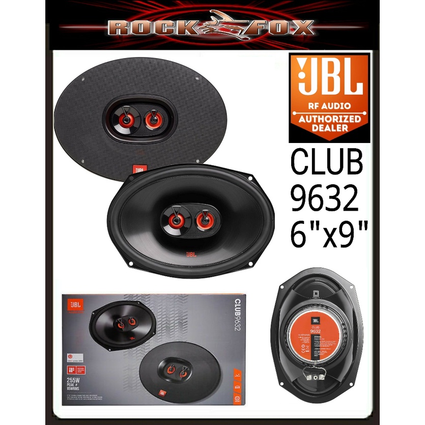JBL Club 9632 6"x9" 3-way 85W RMS 255W Peak Power 3-ohms Audio Coaxial Speaker Edge-Driven Silk ...