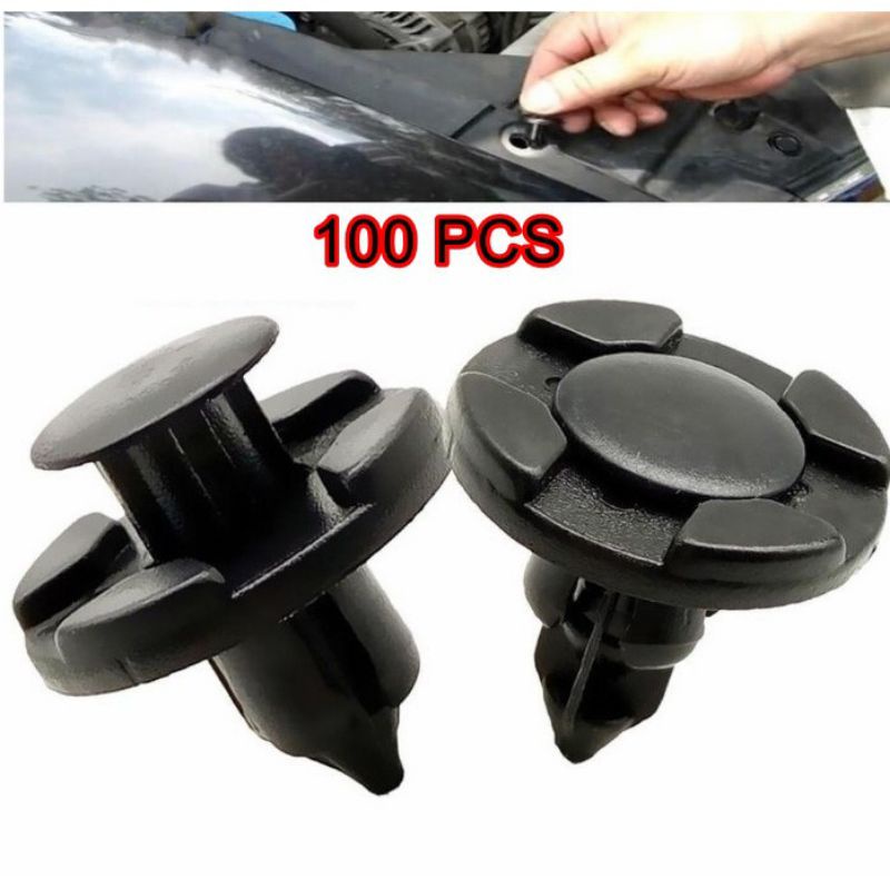【100PC 8MM 】PERODUA MYVI, VIVA, AXIA, FENDER UNDER SHIELD CLIP CAR ...