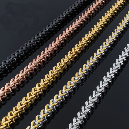 Mens Fish Scales Chain Necklace Stainless Steel Silver Tone Vintage ...