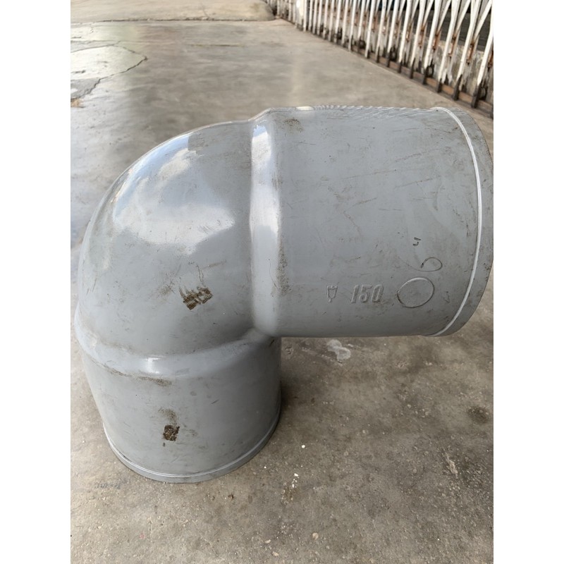 PVC PIPE FITTING ELBOW GREY COLOR / PVC 90-DEGREE ELBOW 6”( 150MM ...