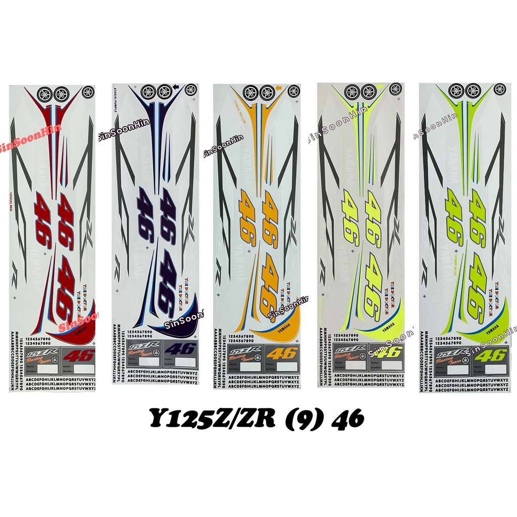 Yamaha Y125Z Y125ZR (9) 46 Body Sticker / Stripe # y125 z zr y 125z ...