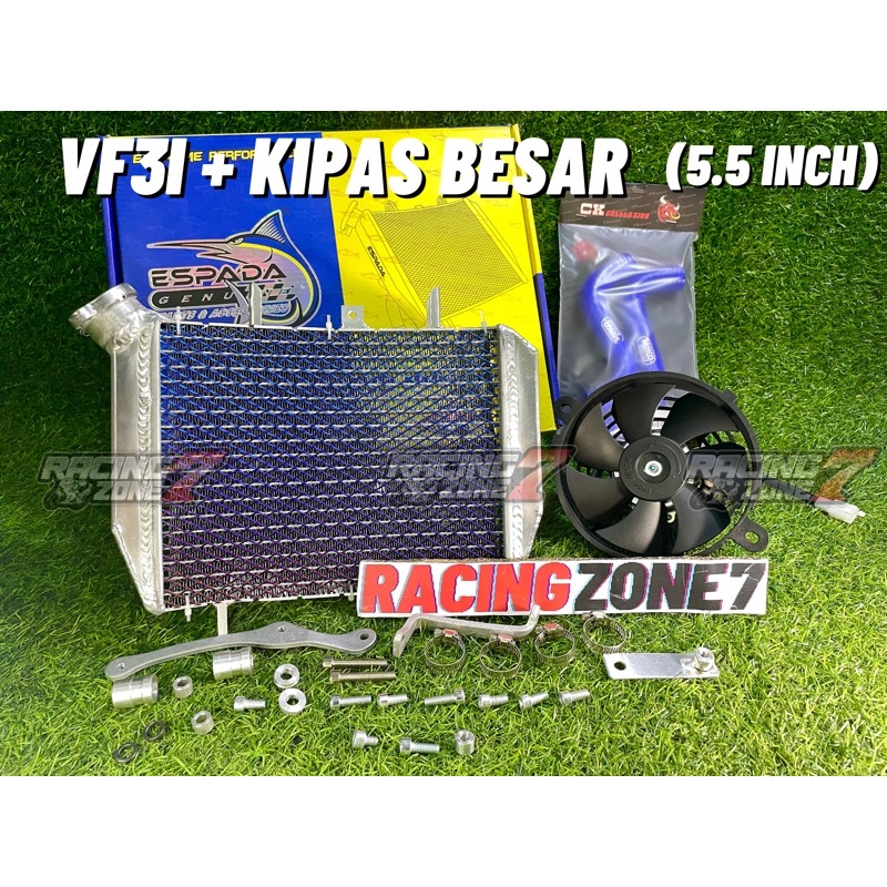 ESPADA RADIATOR TITANIUM/ SYM VF3i 185 Radiator Besar Curve/ VF3i185 ...
