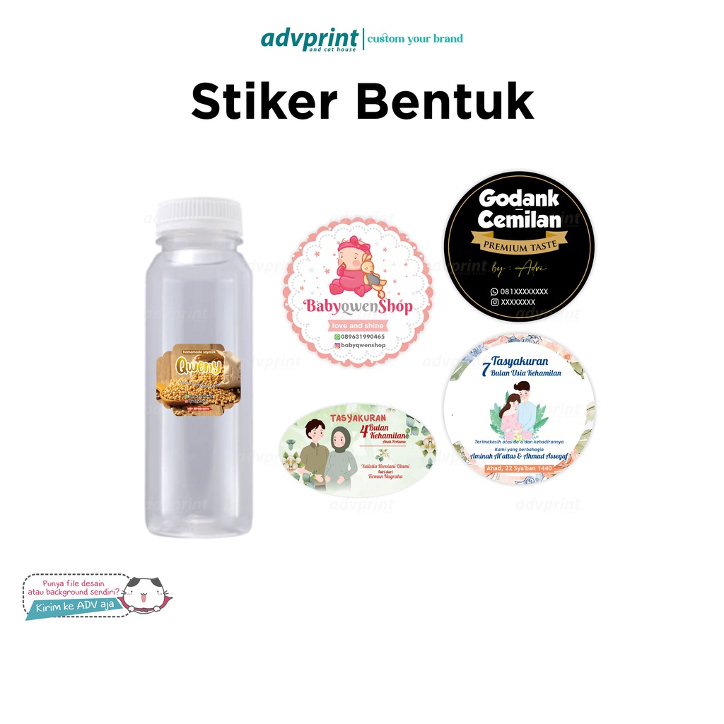 Round LOGO STICKER LABEL STICKER PACKAGING STICKER OLSHOP FREE DESIGN ...