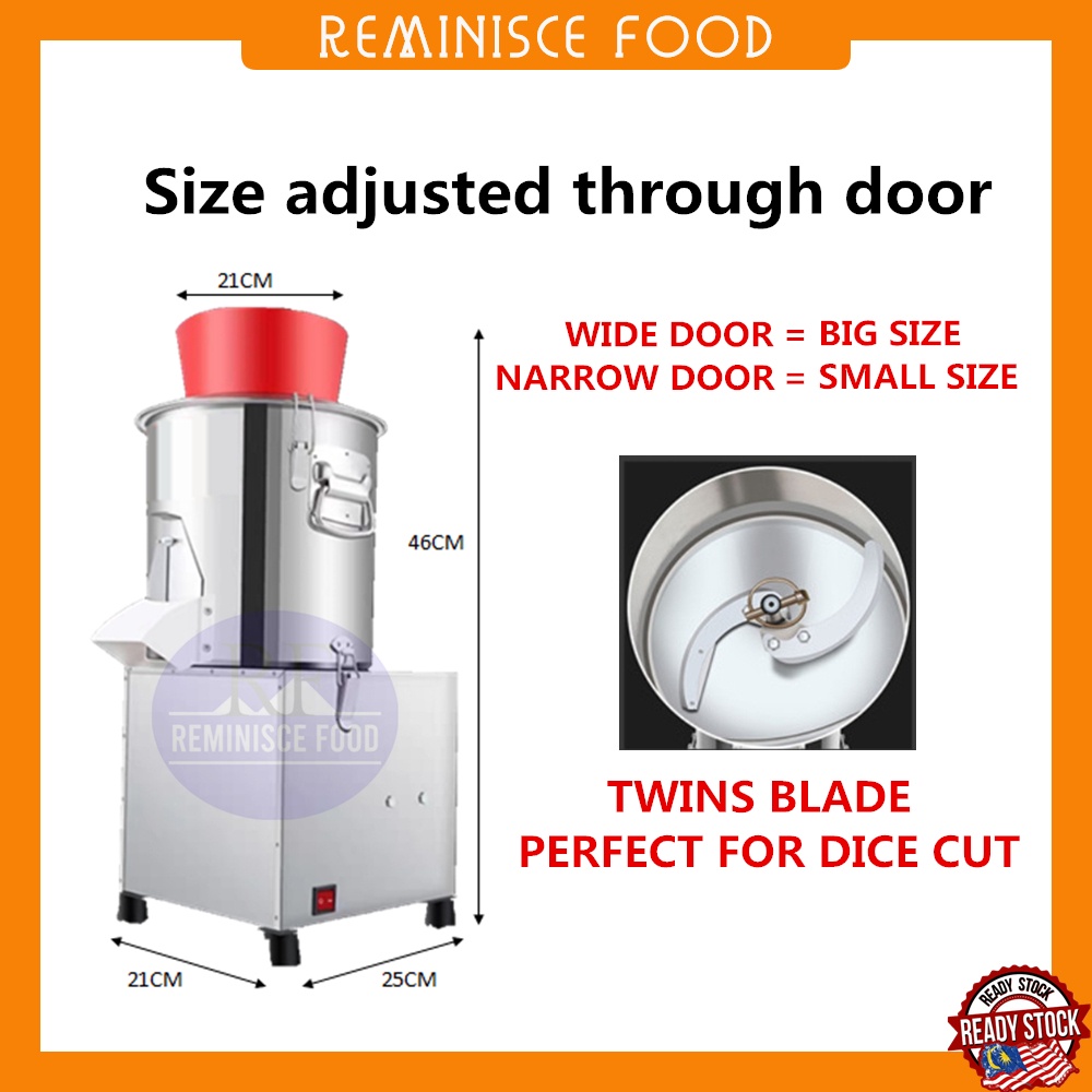 High Volume Kitchen Cutting Machine 80-100KG/Hour, Mesin Cutter, READY ...