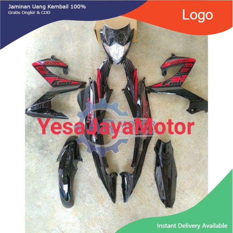 MERAH HITAM Suzuki Satria Fu Facelift Smooth Body, Black, Red Sticker ...