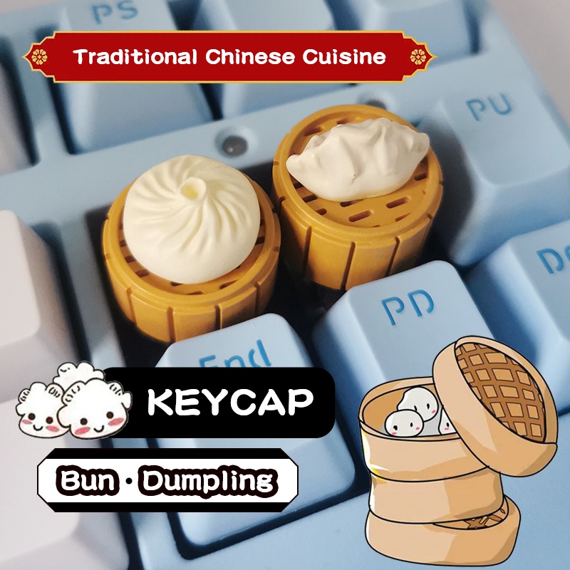 Gourmet Keycap Mechanical Keyboard Dedicated Bun Dumpling Resin ESC ...