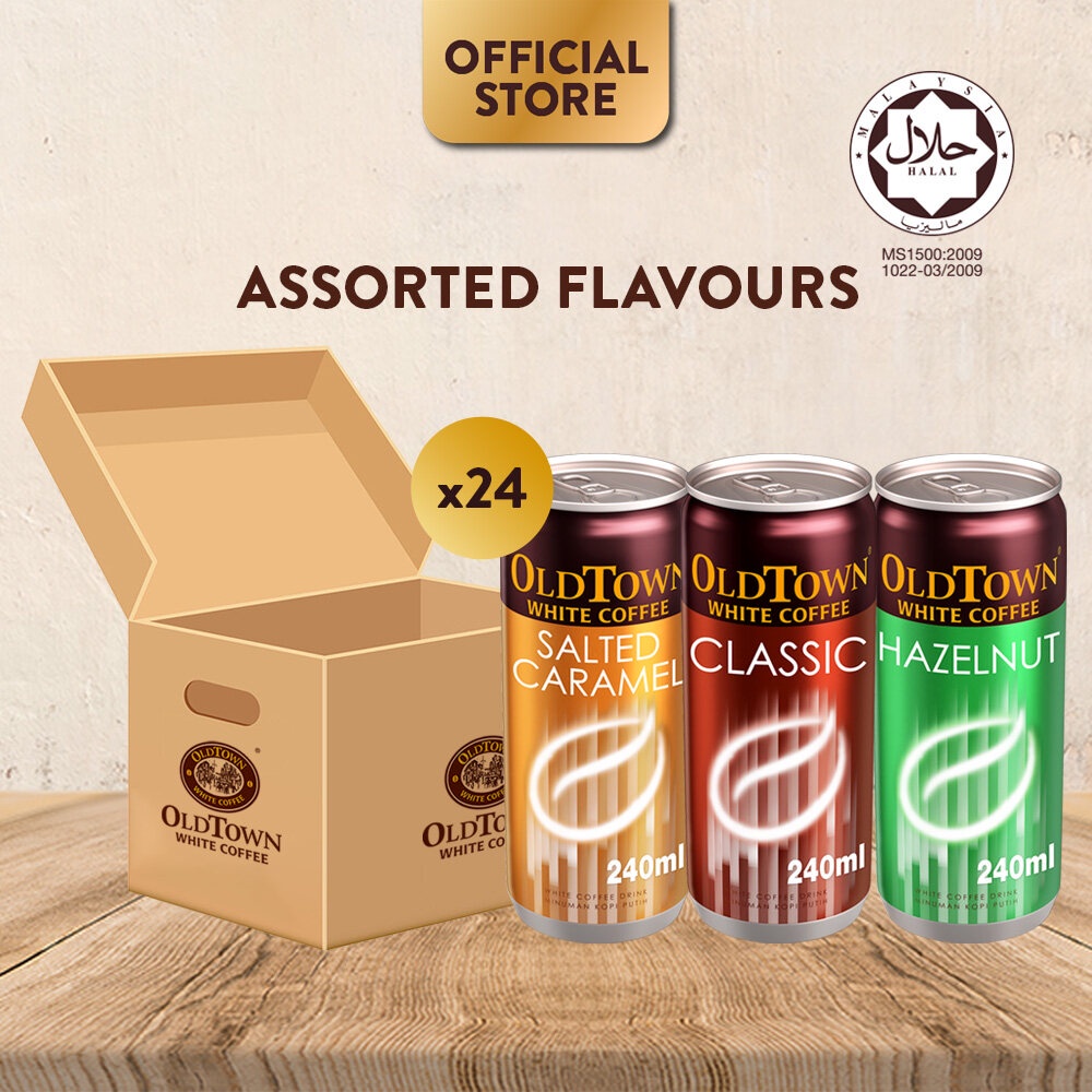 [24 cans Carton Deal] OLDTOWN White Coffee RTD Can Drink, 240ml [HALAL ...