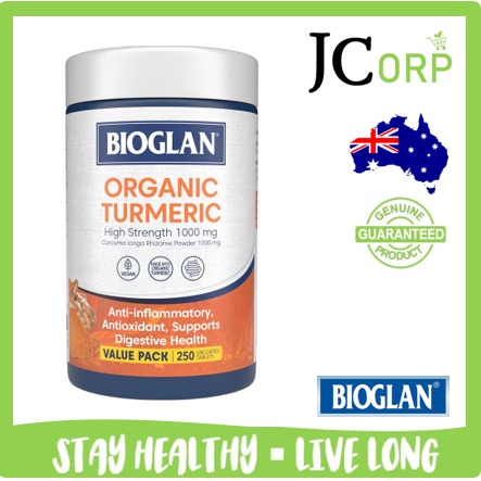 🛫Direct from AUS🛬 Bioglan Superfoods Organic Turmeric 1000mg 100 / 250 ...